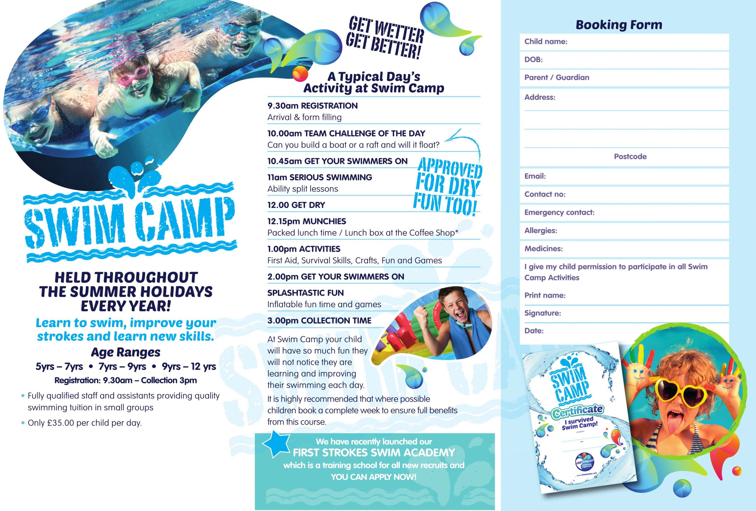 Swim Camps - First Strokes